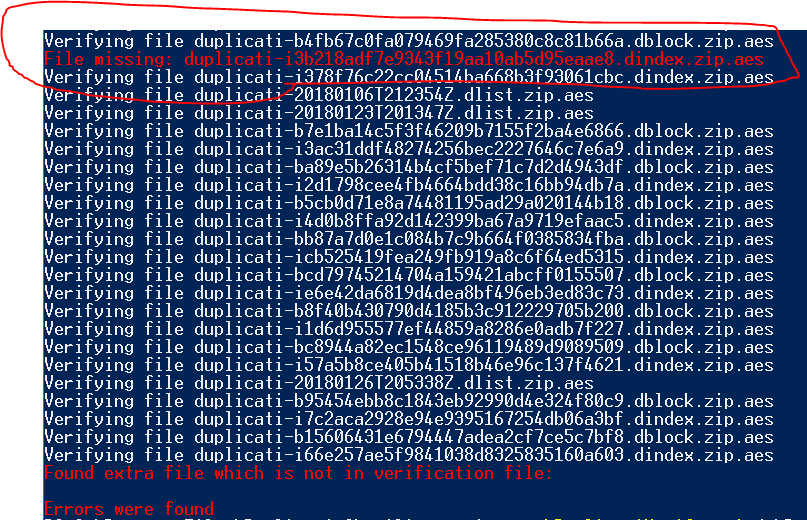 DuplicatiVerify.ps1 and false warnings · Issue #2989 · duplicati/duplicati · GitHub