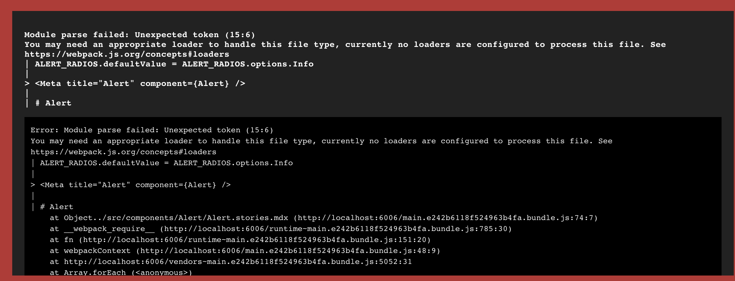 CSS Modules in MDX docs not working? · Issue #10238 · storybookjs/storybook · GitHub