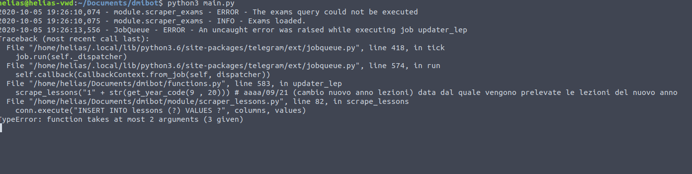 scraper sql query · Issue #101 · UNICT-DMI/Telegram-DMI-Bot · GitHub