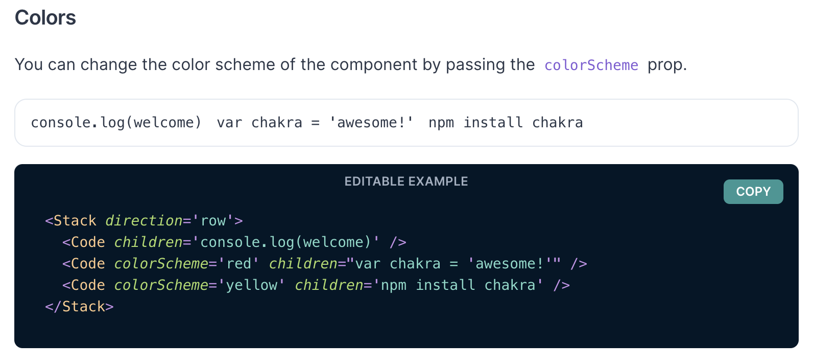 Colorscheme No Longer Work For Code · Issue 7508 · Chakra Uichakra Ui · Github