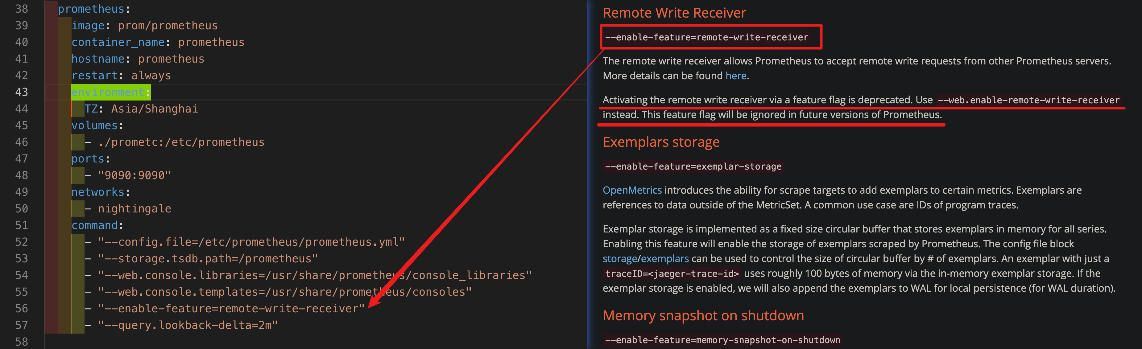 官方的docker-compose中，Prometheus的配置里使用了一个Prometheus已经废弃了的参数 · Issue #1363 · ccfos/nightingale · GitHub