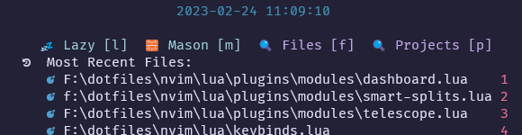 Recent files no margin when projects disabled · Issue #314 · nvimdev/dashboard-nvim · GitHub