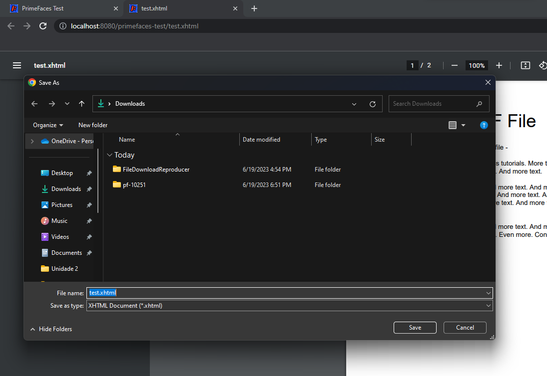 FileDownload: downloading .xhtml instead of PDF in Google Chrome (works ...
