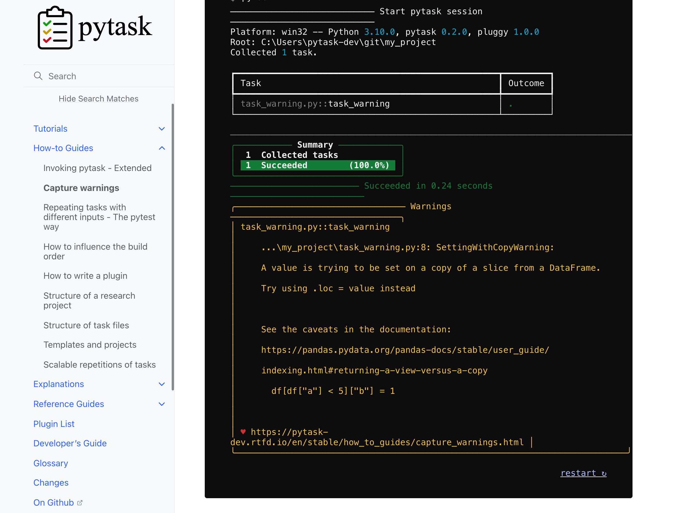 Doc Terminal Animations Seem Broken · Issue 327 · Pytask Devpytask · Github 4326