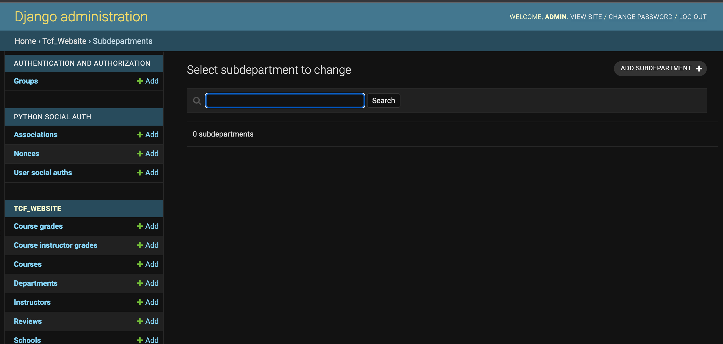 Search doesn't work on local? · Issue #543 · thecourseforum/theCourseForum2 · GitHub