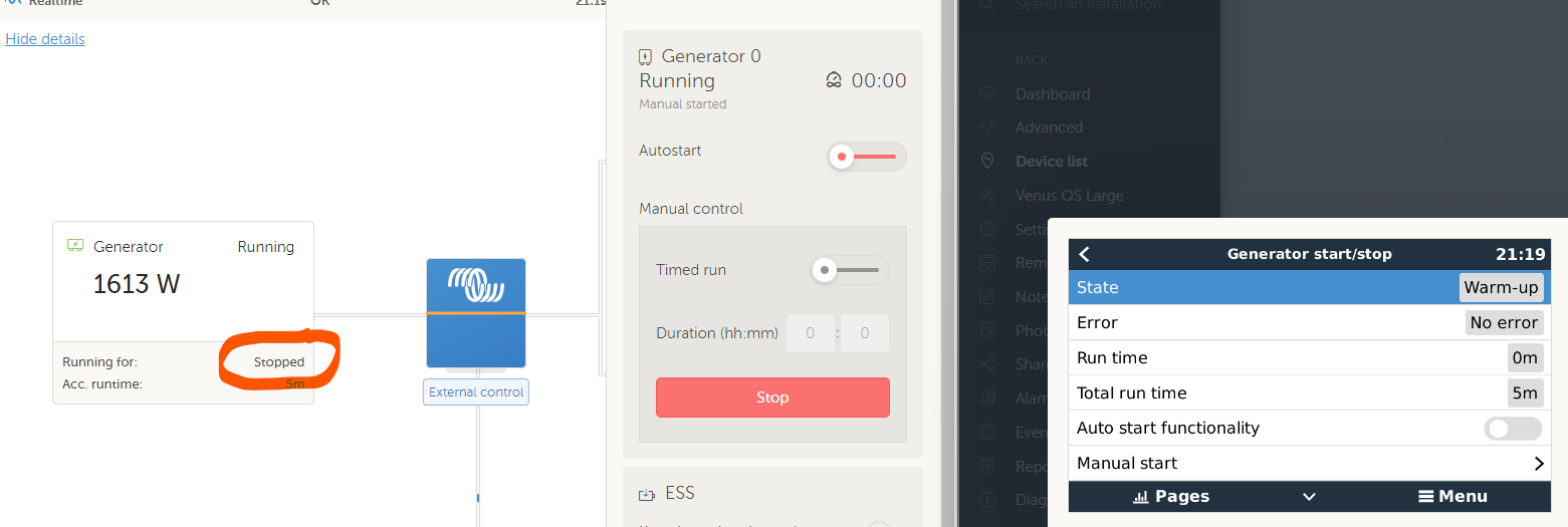 generator start/stop small improvements · Issue #1067 · victronenergy/venus · GitHub