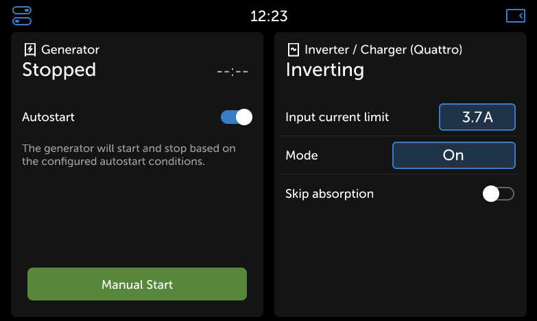 Generator start/stop does not work as expected · Issue #331 · victronenergy/venus-html5-app · GitHub