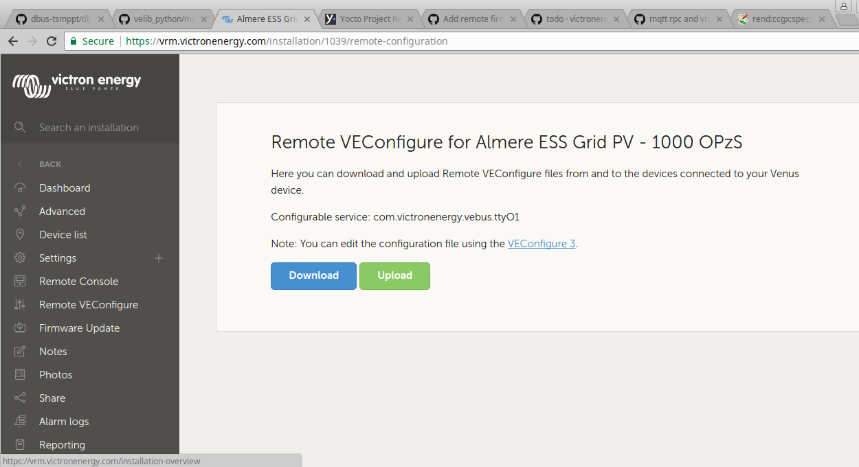 mqtt-rpc: improve remote veconfigure ui · Issue #240 · victronenergy/venus · GitHub