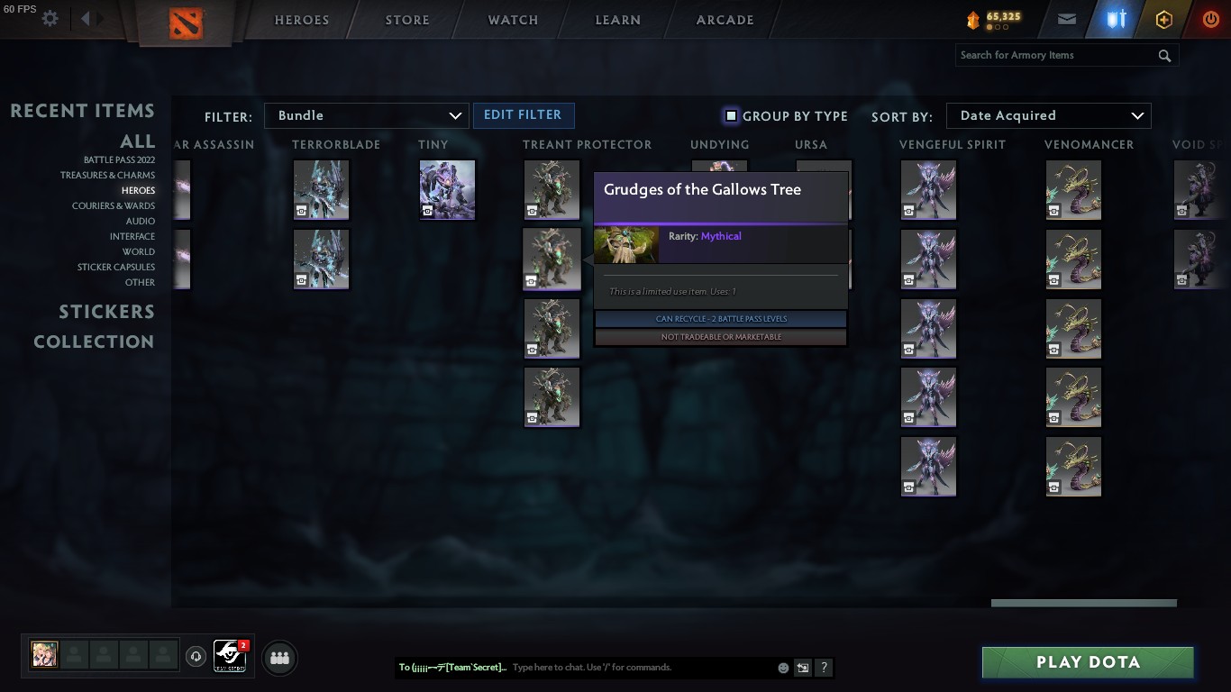 Dota 2 Cache Diretide 2022 Set AM, Treant, Void Spirit Still cant be gifted · Issue #6369 ...