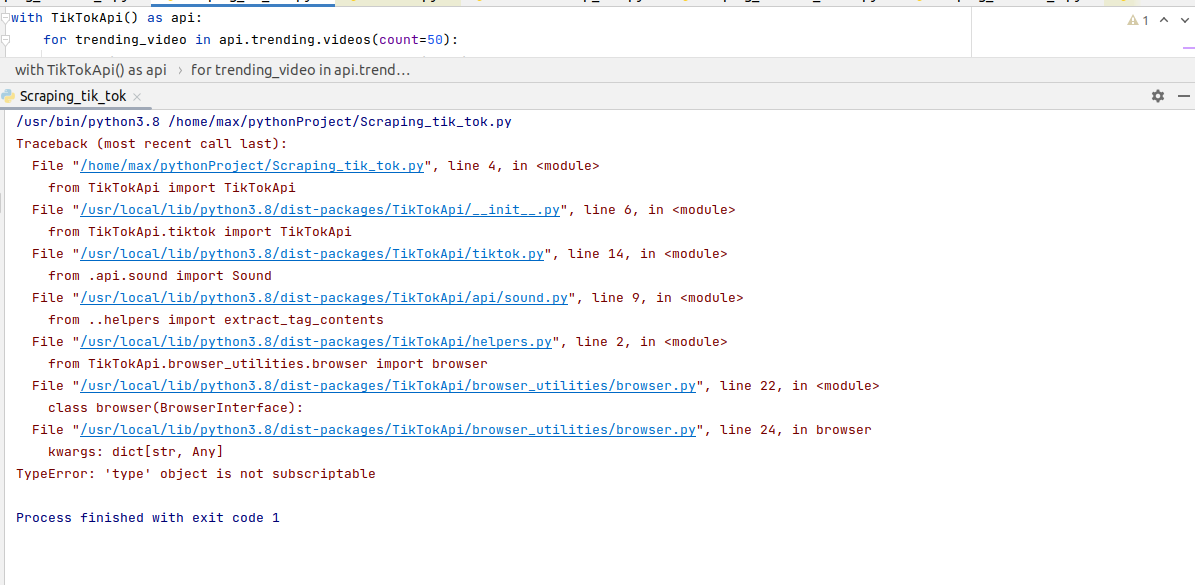 [BUG] - Supported python versions · Issue #910 · davidteather/TikTok-Api · GitHub