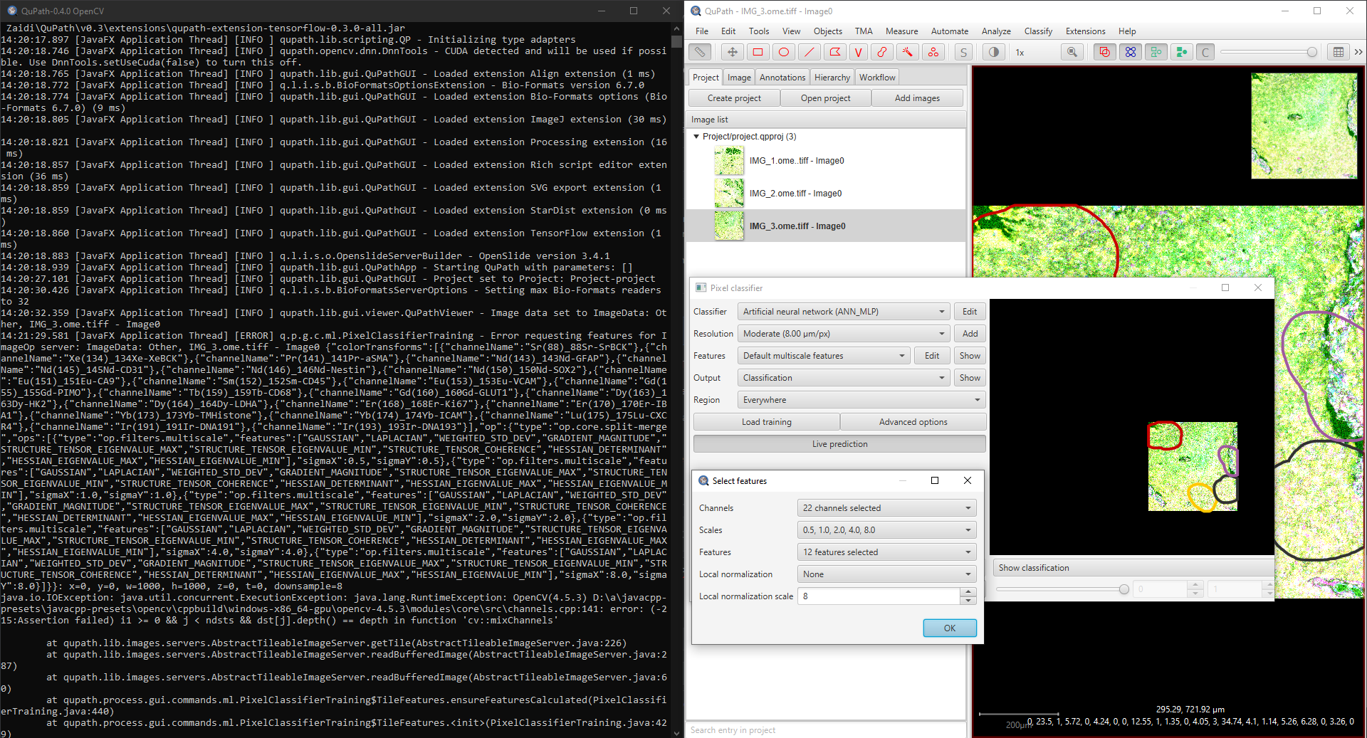 Pixel classifier fails with too many features · Issue #947 · qupath/qupath · GitHub