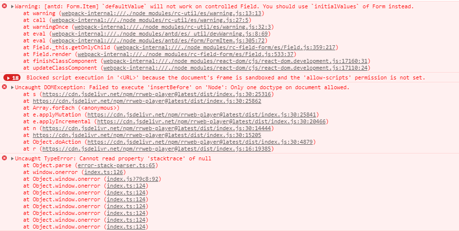录制与回放console失败 · Issue 631 · Rrweb Iorrweb · Github