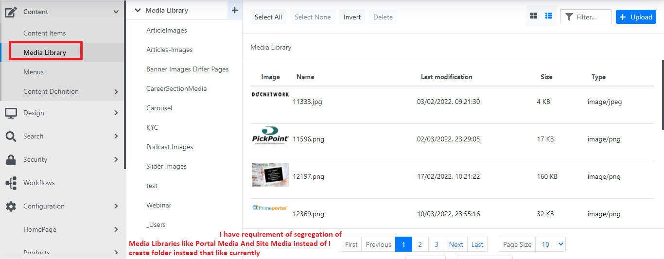 How achieve Media Library Clone or segregation of Media Libraray · OrchardCMS OrchardCore ...