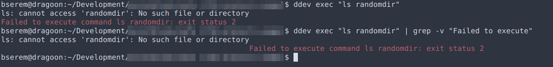 Add Option To Not Display Result Of `ddev Exec` · Issue 3518 · Ddev