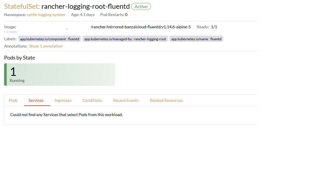[BUG] Services related to deployment/statefulset are not displayed on rancher UI · Issue #8826 ...