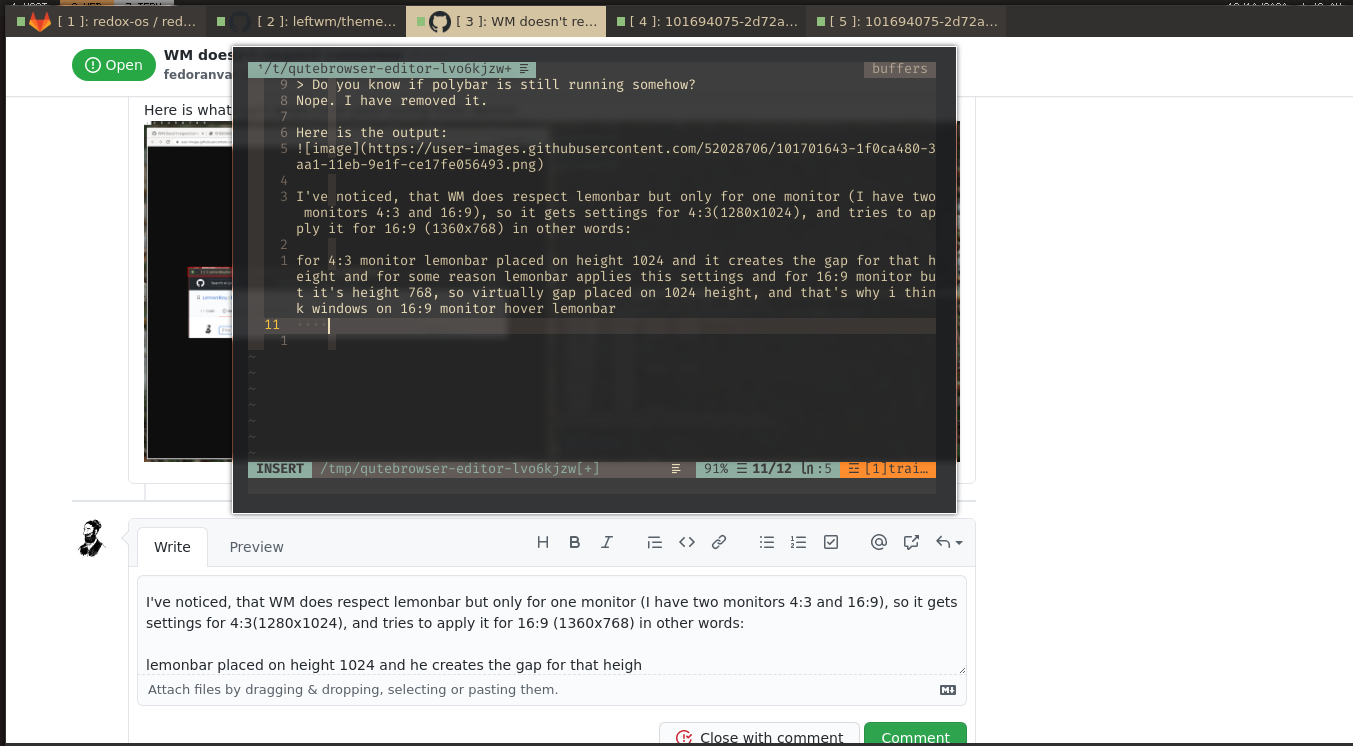 WM doesn't respect Lemonbar · Issue #149 · leftwm/leftwm · GitHub