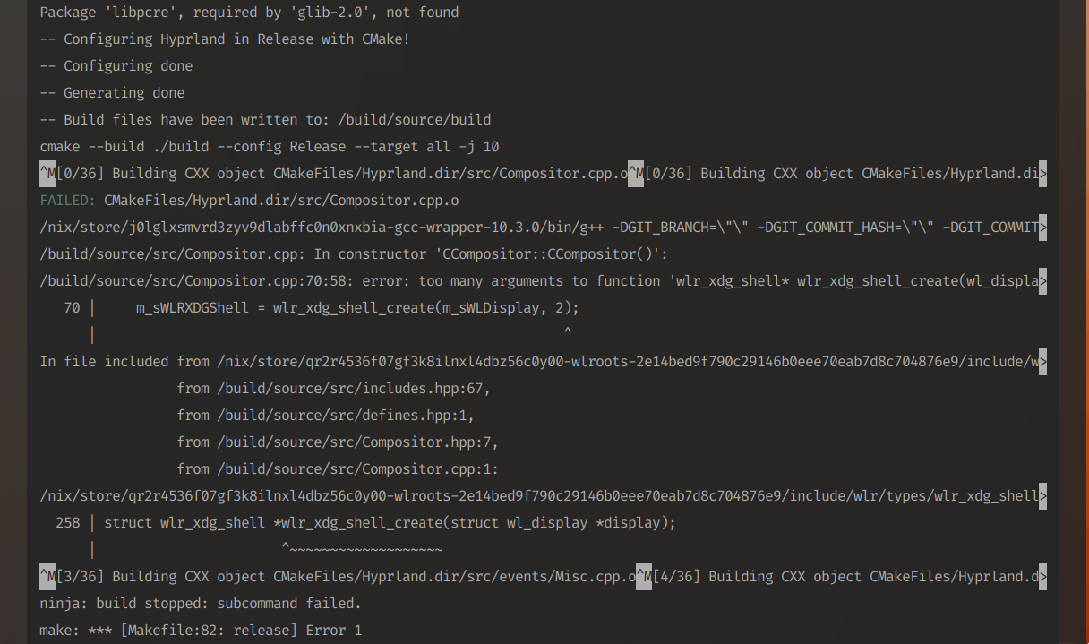 Build failed (probably `96cdf8fd`) · Issue #77 · hyprwm/Hyprland · GitHub