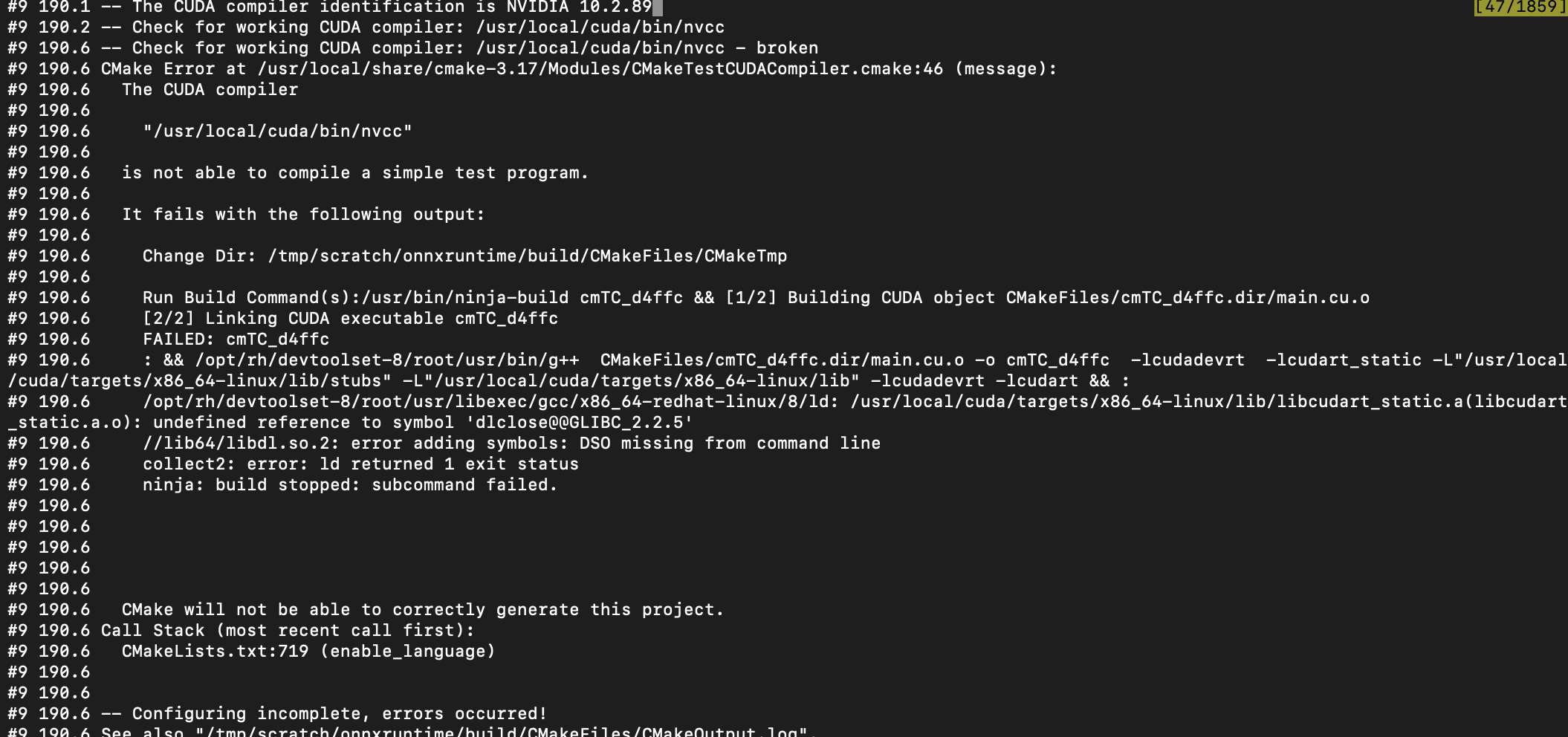 Cannot build with CUDA in CMake 3.17.0 · Issue #3355 · microsoft/onnxruntime · GitHub