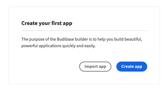 Unable to get past 'Create your first app' · Issue #1623 · Budibase/budibase · GitHub