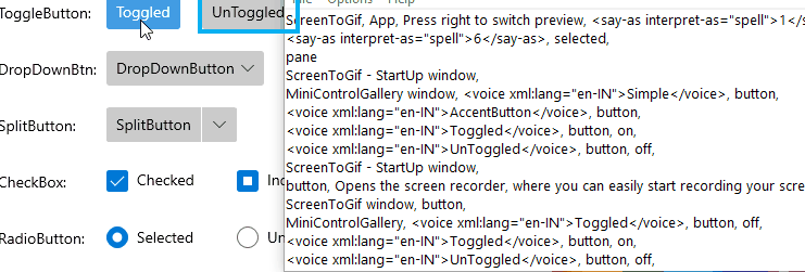 A11y_OSvisualupdate_MiniControGallery_GenericControls_Screenreader : The expand content is not ...