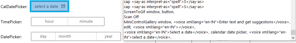 Datetimepicker Ui Component Is Not Accessible To Screen