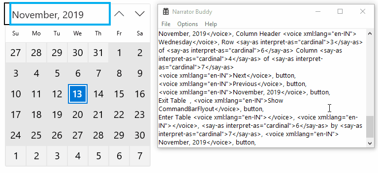 A11y_OSvisualupdate_MiniControGallery_GenericControls_Screenreader : Several controls in the ...