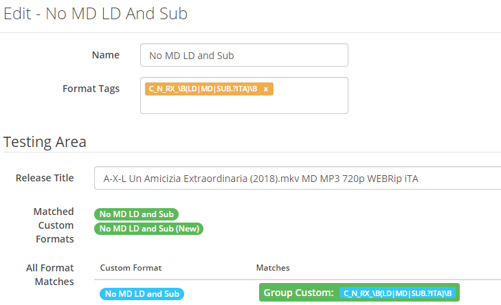 Custom Formats Bug Or Wrong Regex · Issue 3134 · Radarrradarr · Github