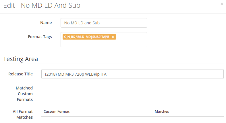 Custom Formats bug or wrong regex? · Issue #3134 · Radarr/Radarr · GitHub