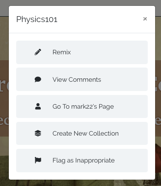 clicking three dots on content tiles in account page yields error ...