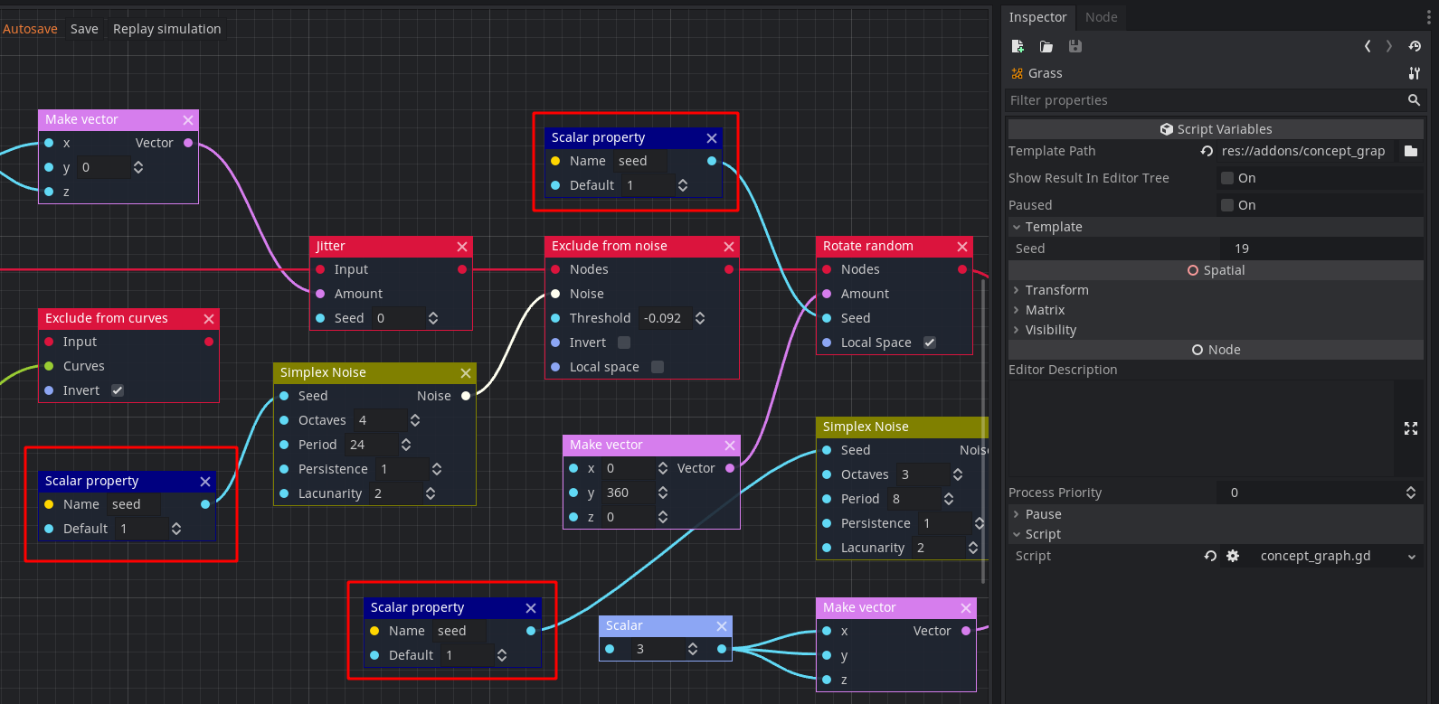 Exposing variables in the Inspector · protongraph/protongraph Wiki · GitHub