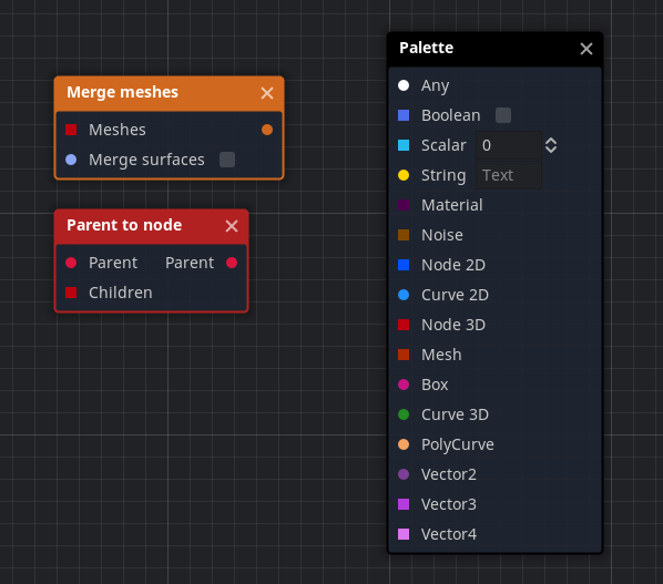 Merge meshes - multiple inputs and single surface checkbox · Issue #35 · protongraph/protongraph ...