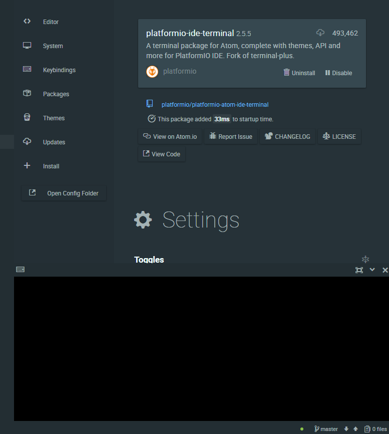 [solved] Blank After Latest Update · Issue 301 · Platformio Platformio Atom Ide Terminal · Github