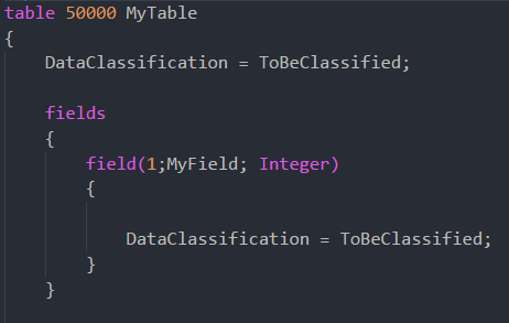 'DataClassification' property · Issue #1598 · microsoft/AL · GitHub