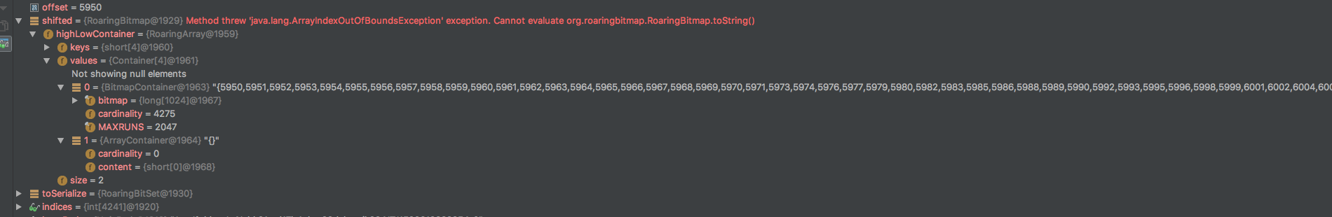 RoaringBitmap.addOffset causing problems with serialization/deserialization · Issue #260 ...