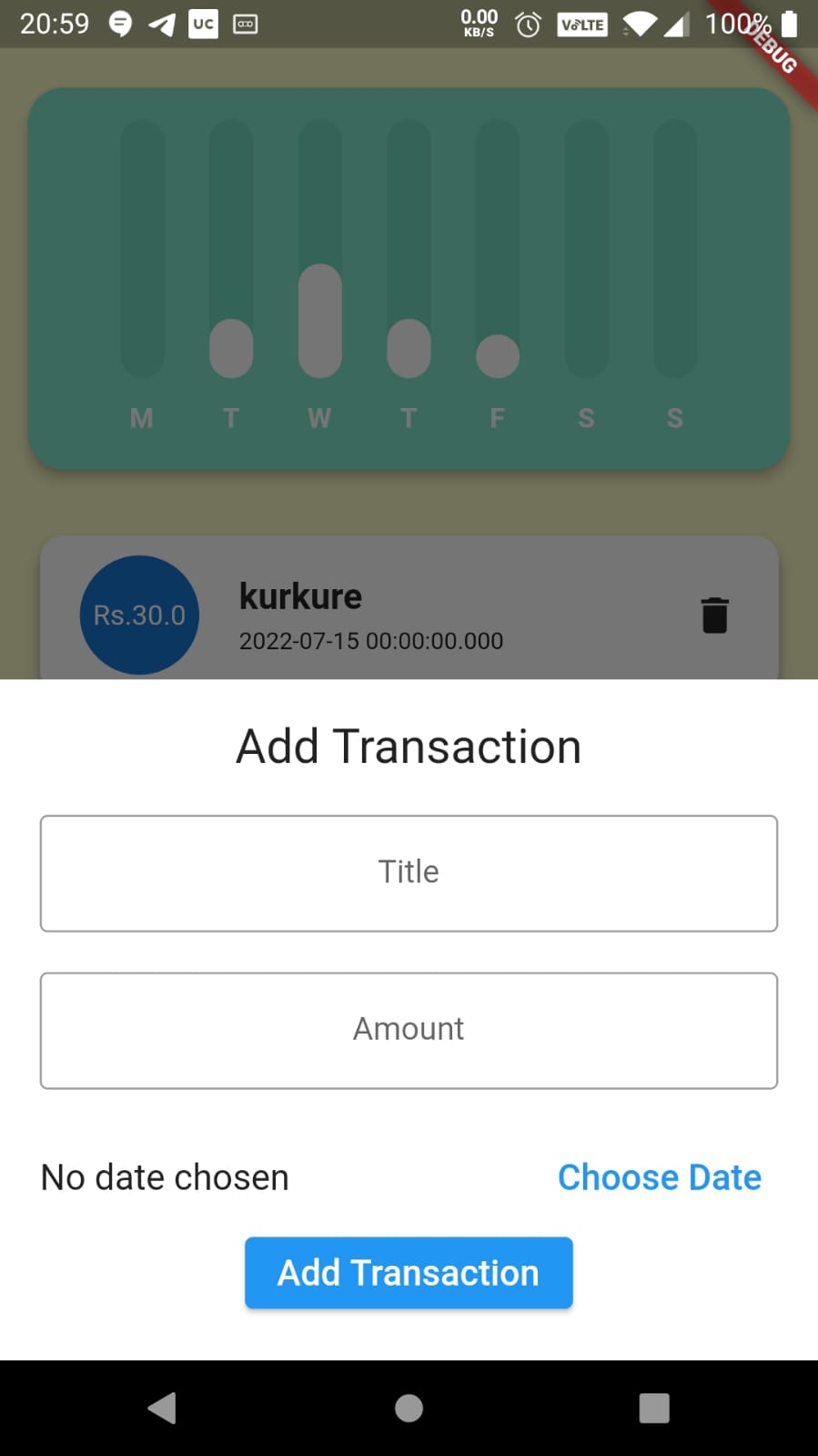 GitHub - Aditya1405/expanse_tracker: tracks your daily expense and show insights using a bar graph