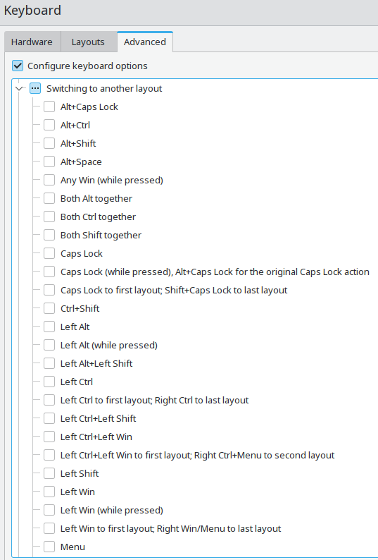 Allow more combinations / keys to change language layout · Issue #15817 ...