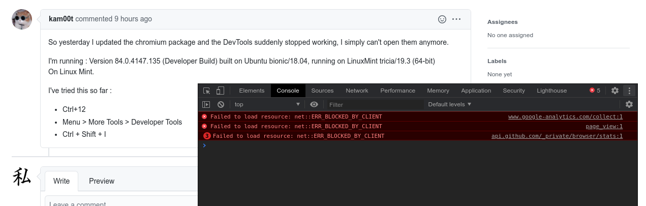 [Ubuntu] DevTools not opening anymore · Issue #1150 · ungoogled-software/ungoogled-chromium · GitHub
