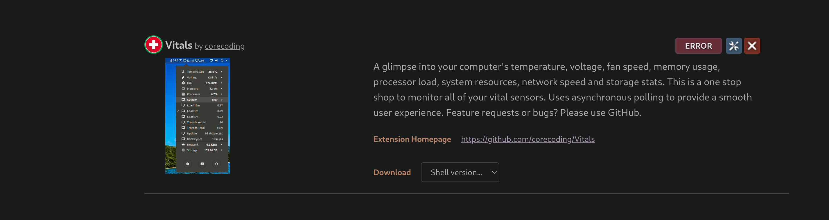 Pop! OS Cosmic error · Issue #196 · corecoding/Vitals · GitHub