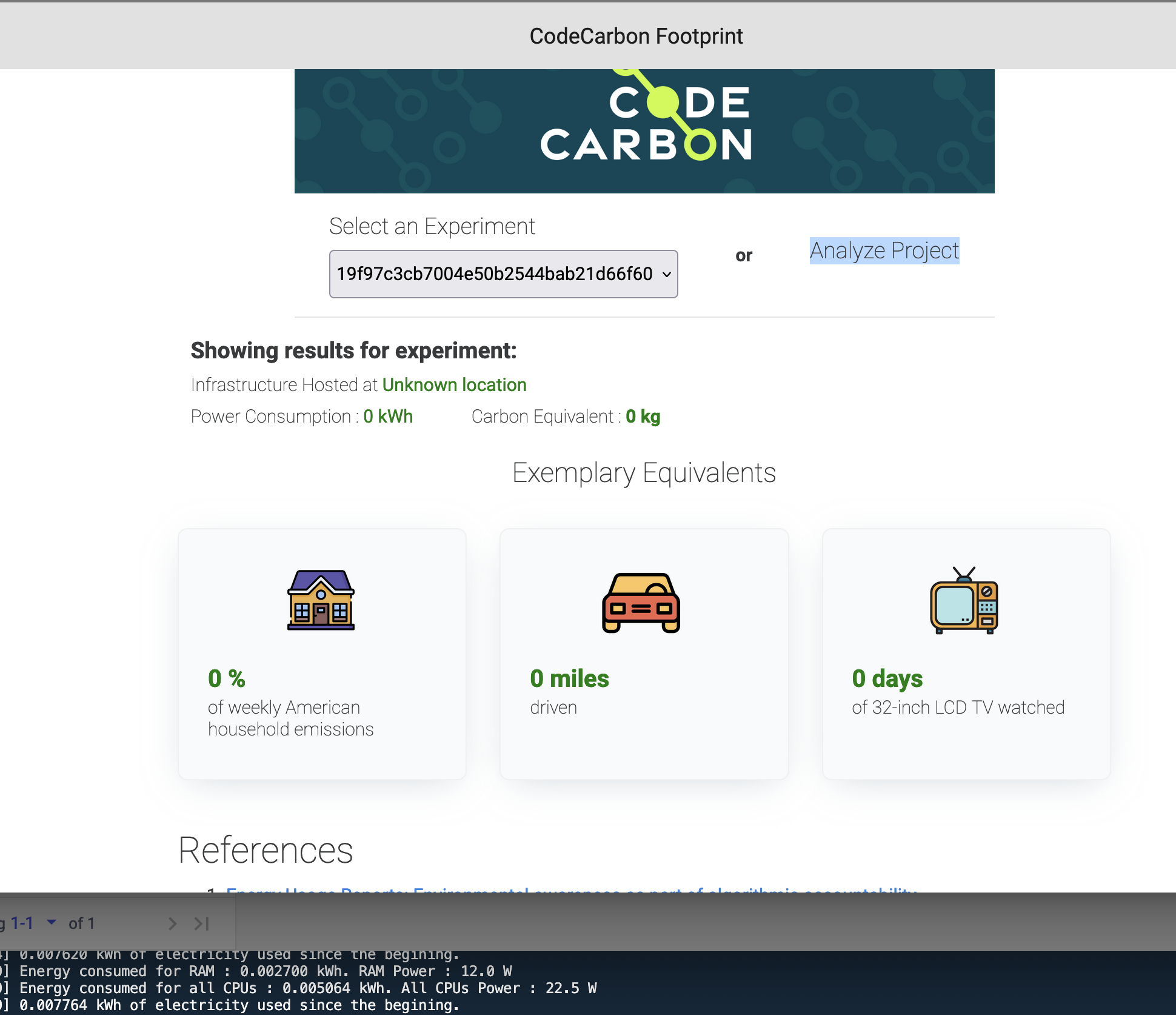 Comet Showing No Data Output Stuck On Processing · Issue 338 · Mlco2codecarbon · Github