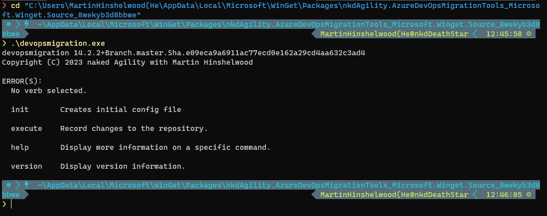 FileNotFoundException after Portable install with Winget with Admin · nkdAgility azure-devops ...