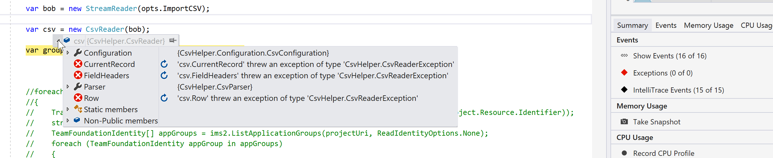 Generic exeption thown with no details · Issue #727 · JoshClose/CsvHelper · GitHub