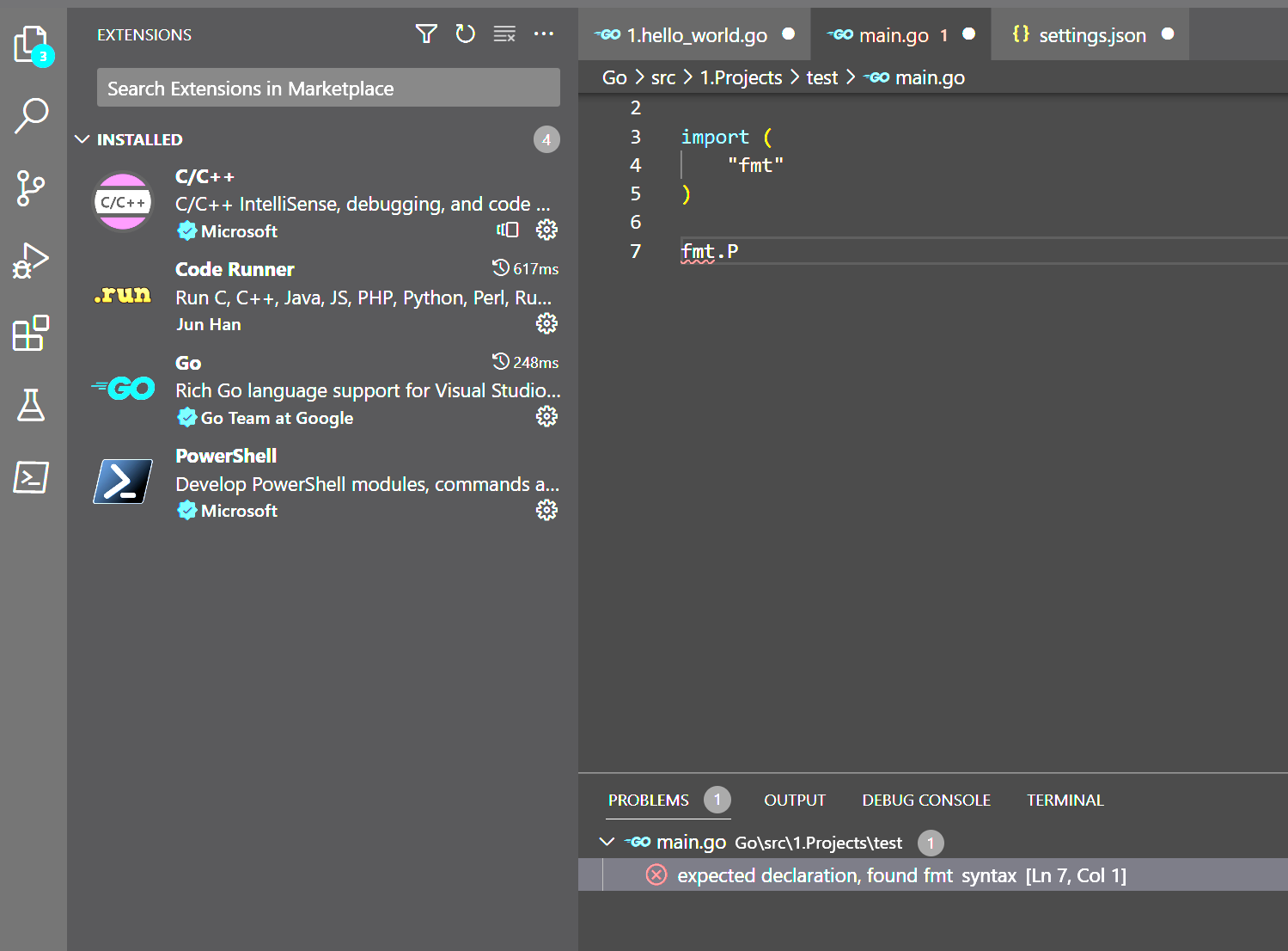 No autocomplete · Issue #2611 · golang/vscode-go · GitHub
