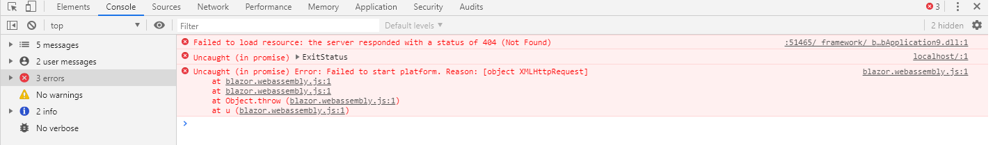 Wasm The Assembly Mscorlib Dll Was Not Found Or Could Not Be Loaded Blazor Webassembly Js 1
