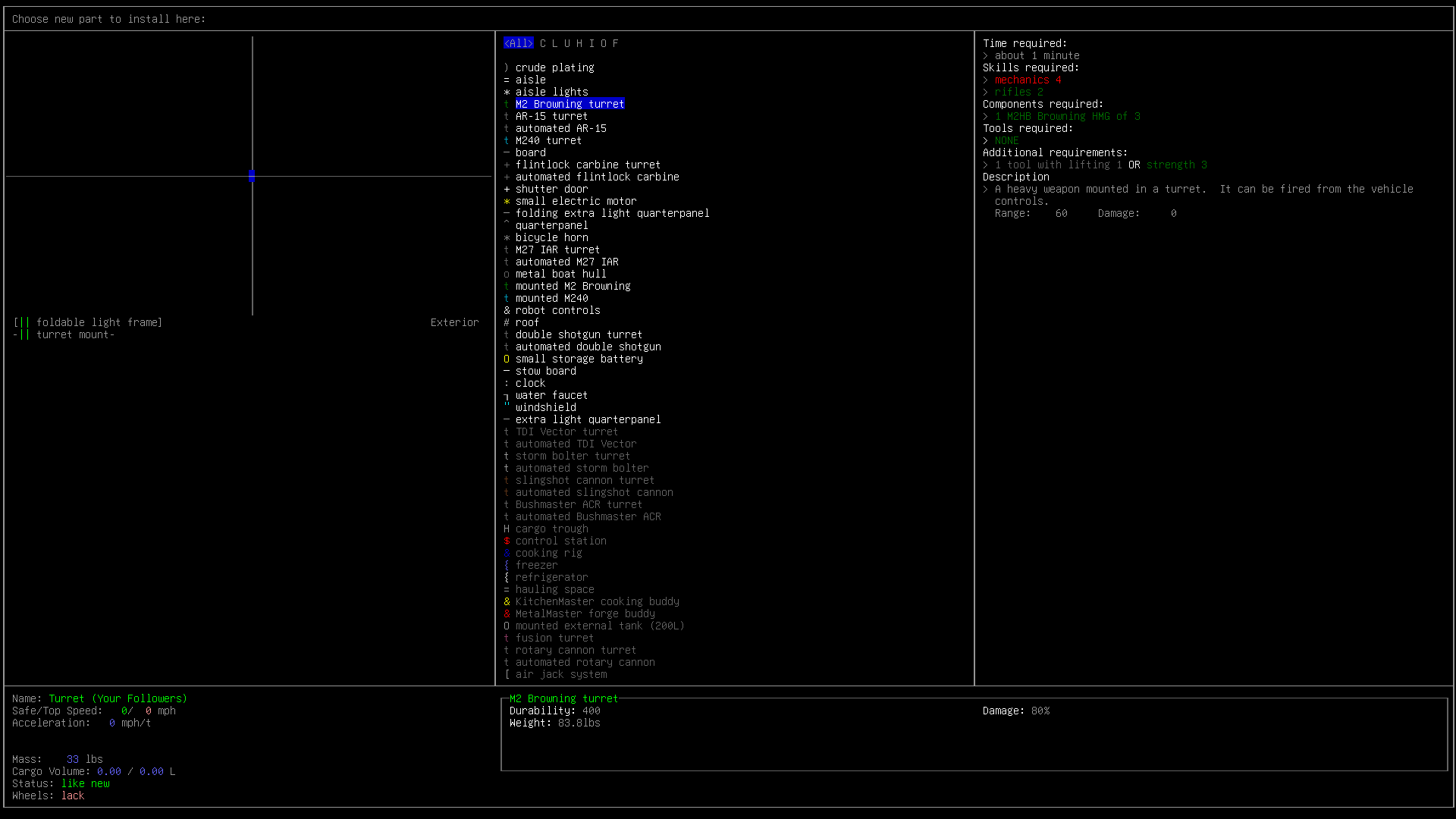 Skill required to mount weapons are to high. · Issue #36964 · CleverRaven/Cataclysm-DDA · GitHub