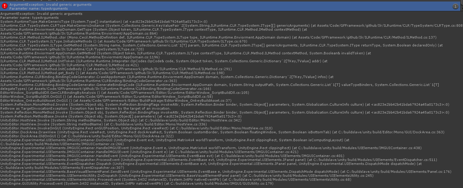生成CLRBinding出错 · Issue #261 · Ourpalm/ILRuntime · GitHub