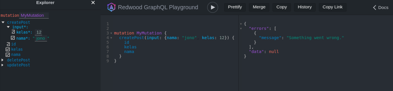something went wrong in graphql playground · Issue #4946 · redwoodjs/redwood · GitHub