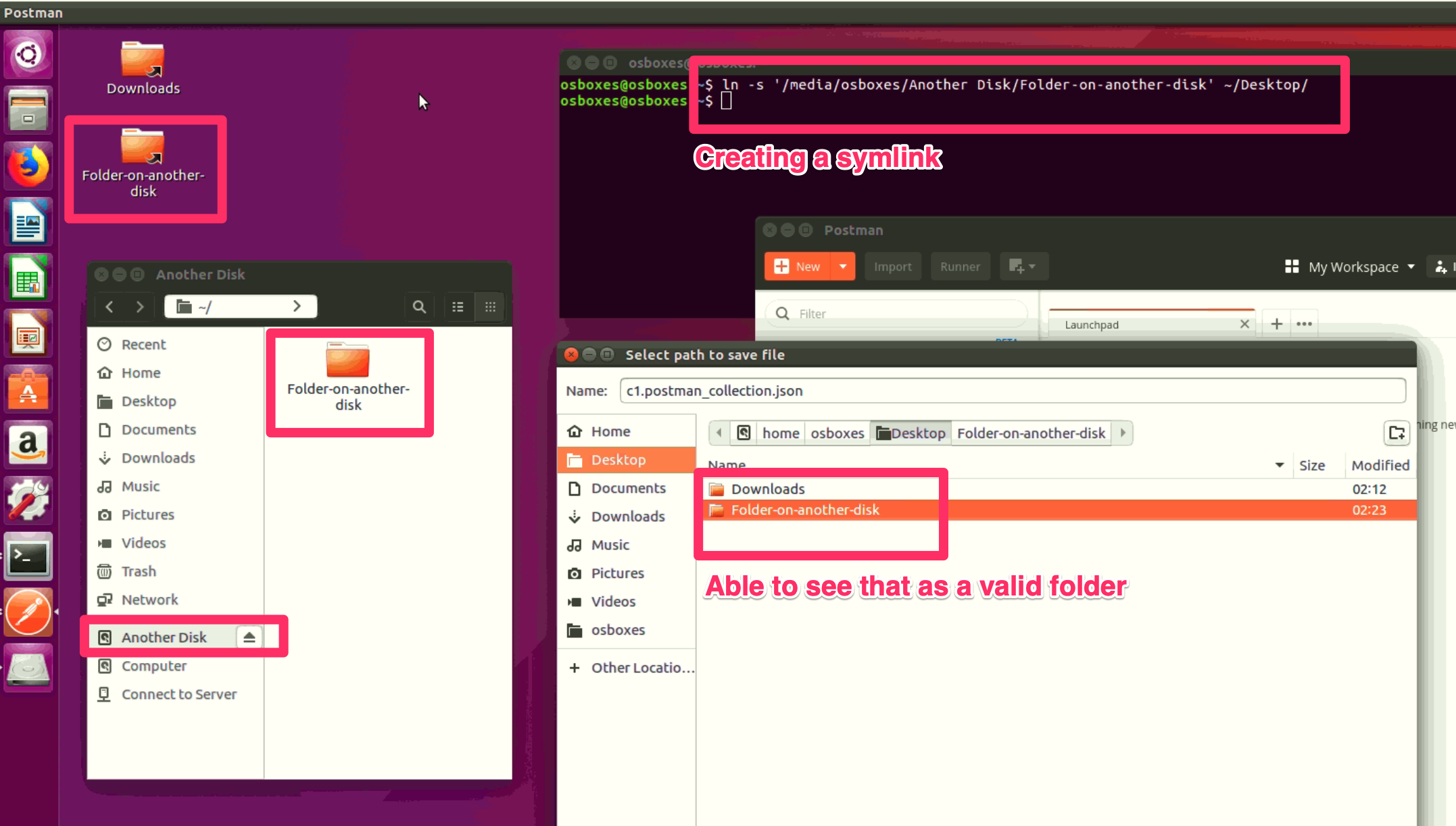 [Linux] Symlinks shown as files in the native file selector · Issue #5740 · postmanlabs/postman ...