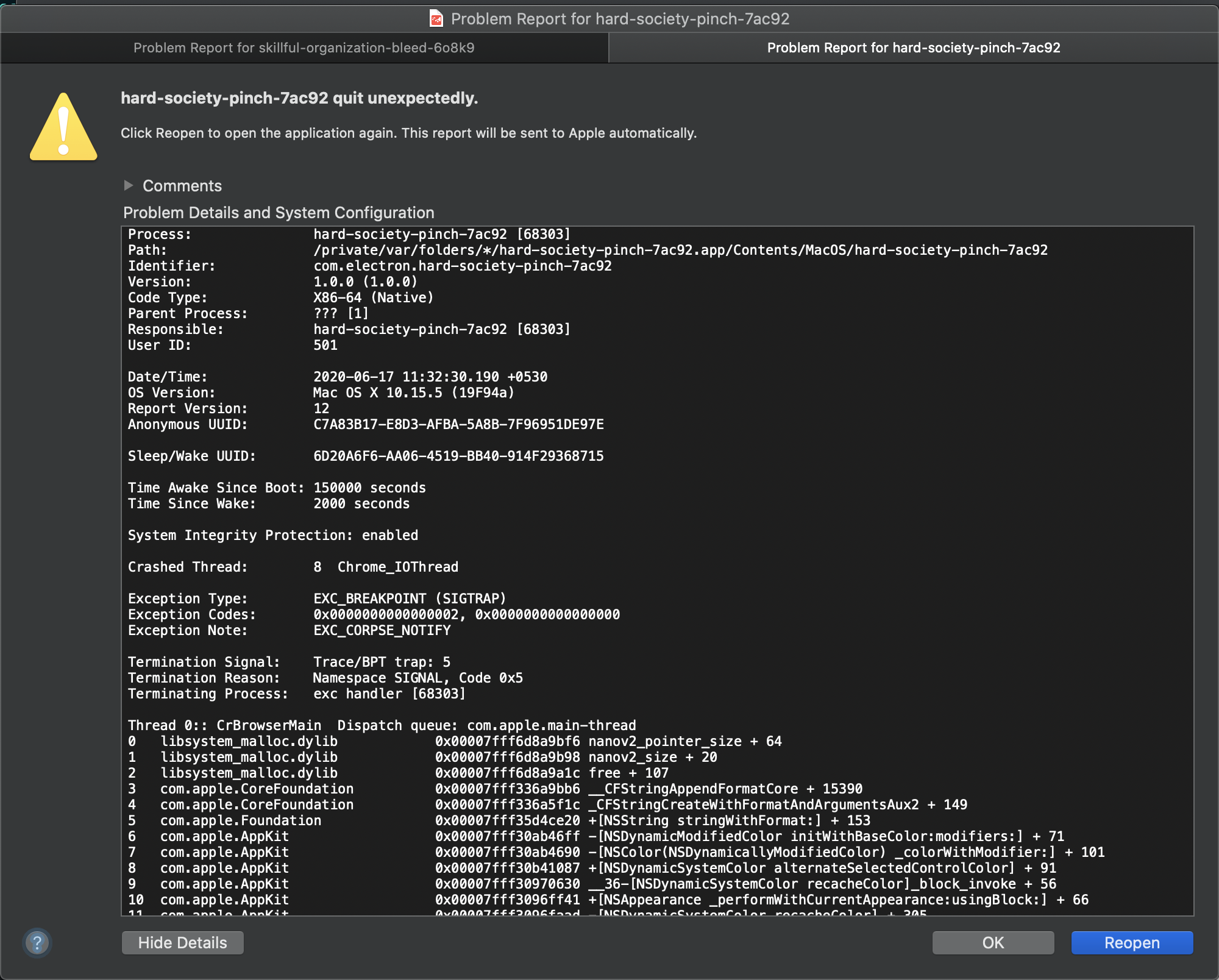 Packaged fiddle apps always crash on macOS · Issue #417 · electron/fiddle · GitHub