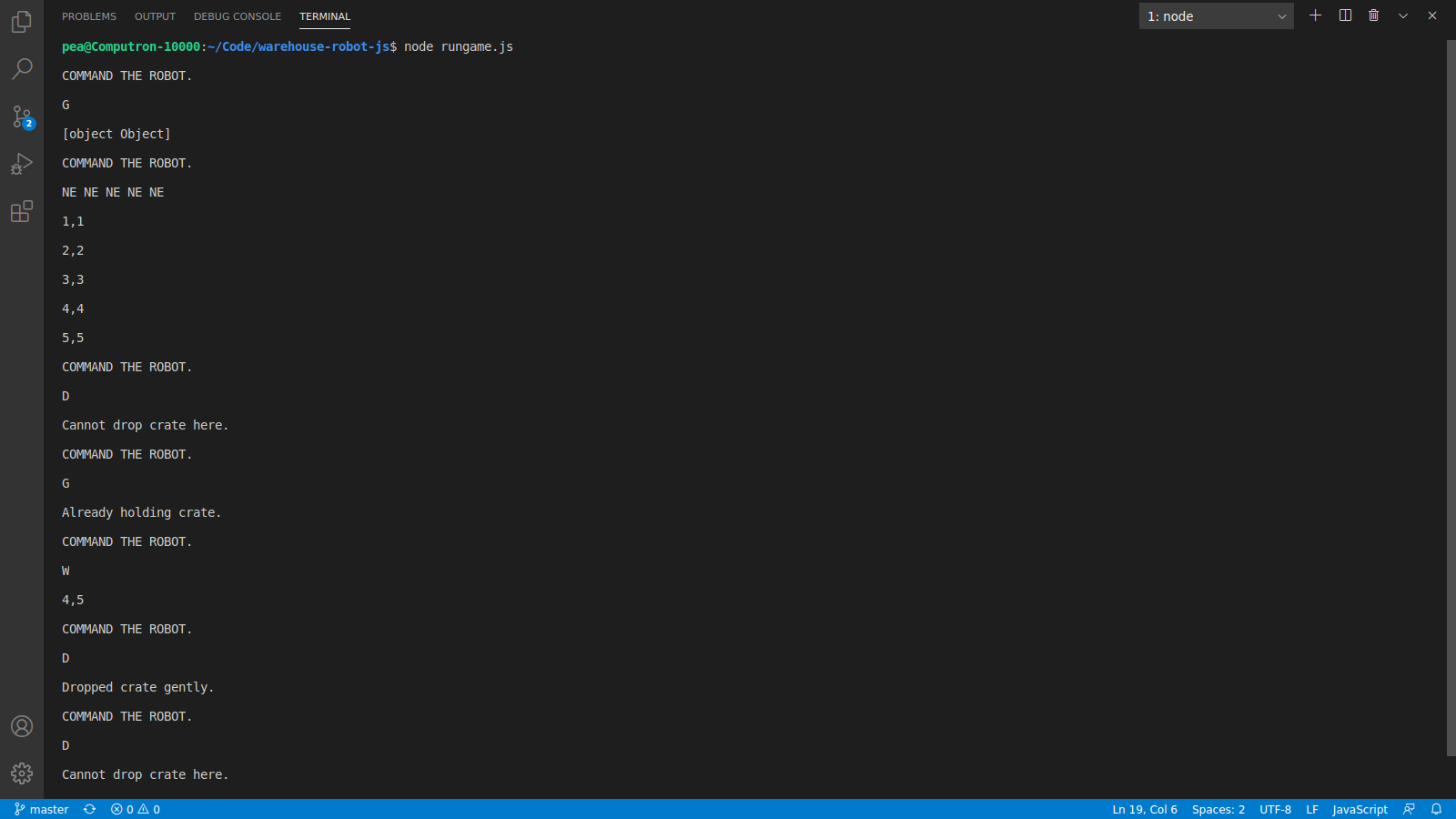 GitHub - CodeKrakken/warehouse-robot-js