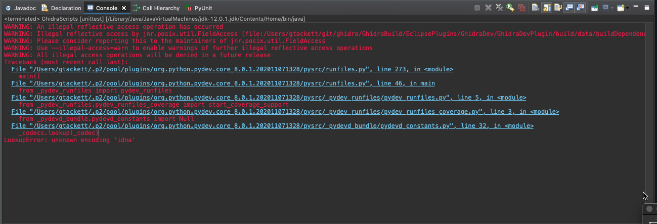 I broke my clone of Ghidra development build trying to fix a problem with PyDev interpreter ...
